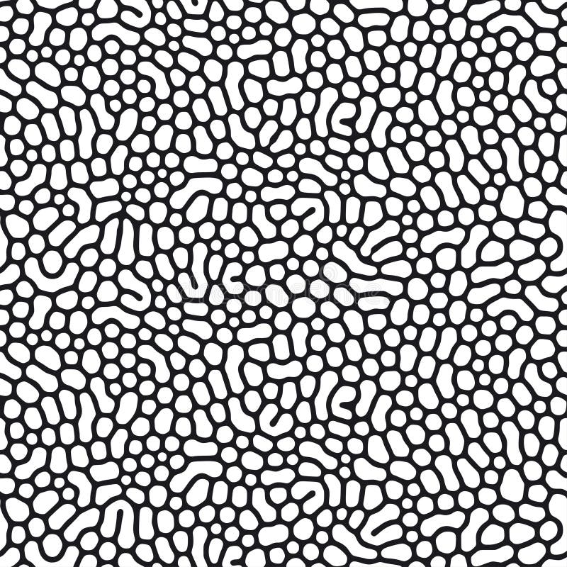 Organic Seamless Pattern with Rounded Shapes. Diffusion Reaction Background. Irregular Stone ...