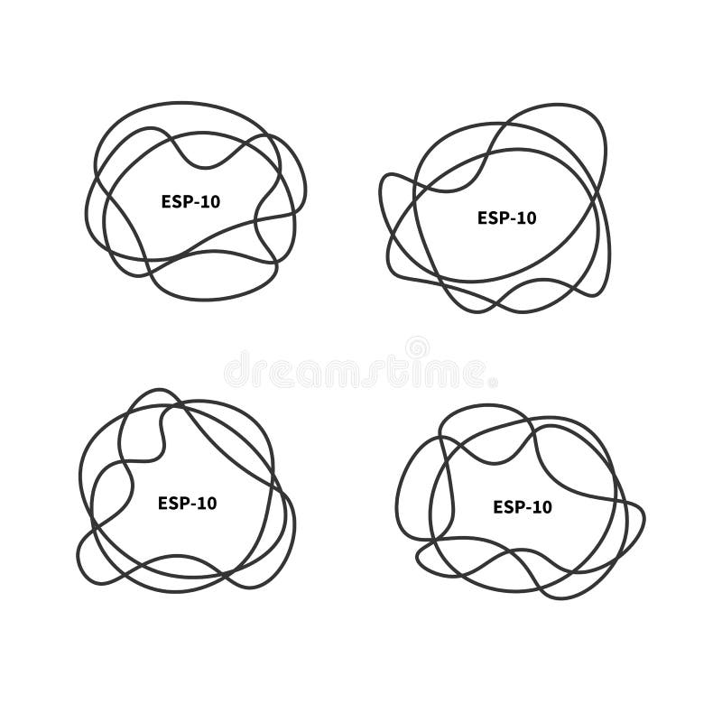 Organic Shape, Abstract Frame, Geometric Border Stock Vector ...