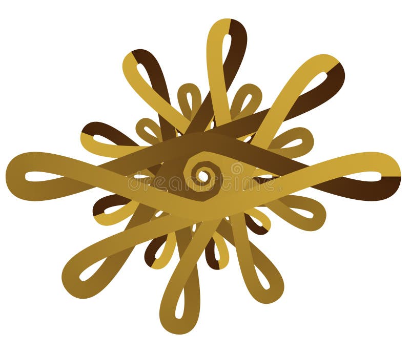 Organic Shape Design Element. Random Curvy, Curved Lines Intersecting ...