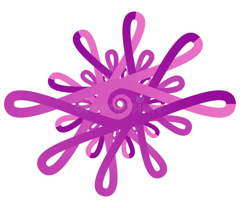 Organic Shape Design Element. Random Curvy, Curved Lines Intersecting ...