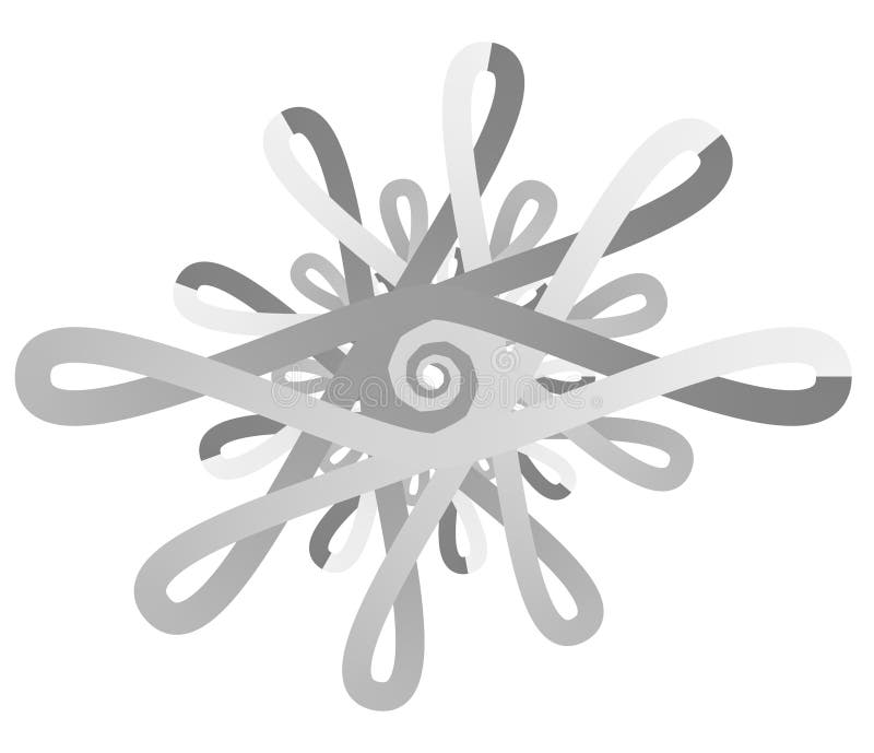 Organic Shape Design Element. Random Curvy, Curved Lines Intersecting ...