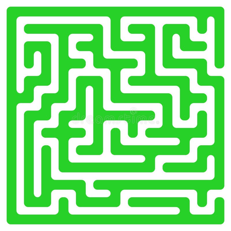 Organic Shape Green Maze Design. Solve Problem Concept Stock Vector ...