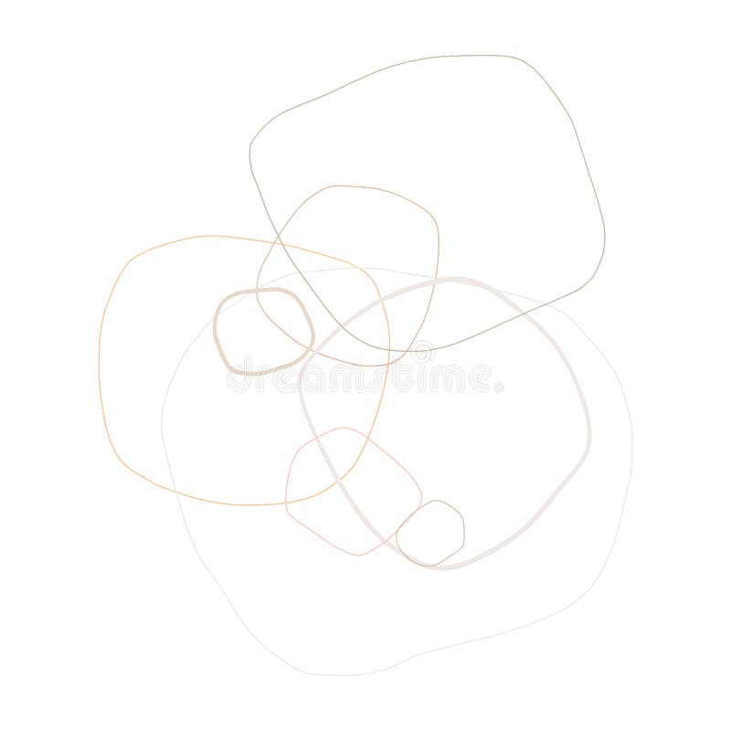 Organic Shape Linear Doodle Illustration Stock Vector - Illustration of ...