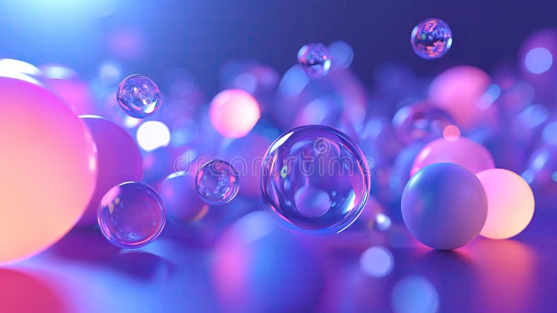 Organic Shape Made from Glowing Spheres Stock Illustration ...