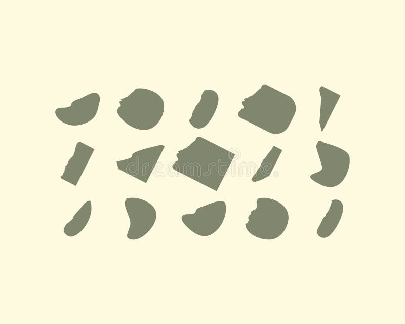 Organic Shape Set. Abstract Fluid Blob, Stone or Water Silhouette, Big ...