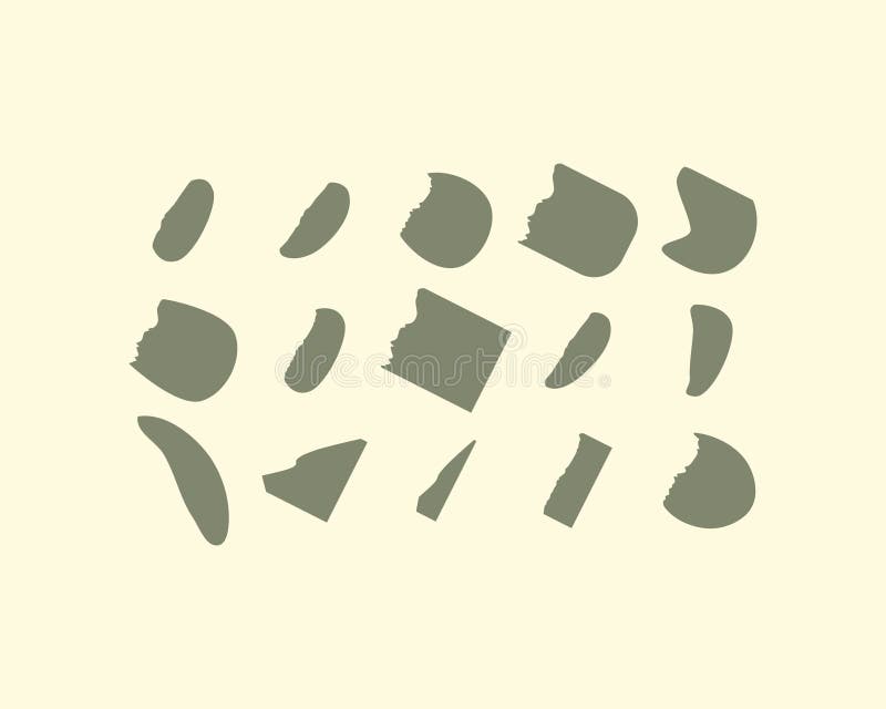 Organic Shape Set. Abstract Fluid Blob, Stone or Water Silhouette, Big ...