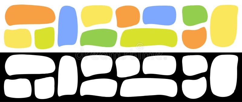 Organic Shape Text Frames. Vector Set of Abstract Doodle Bubbles. Wavy ...