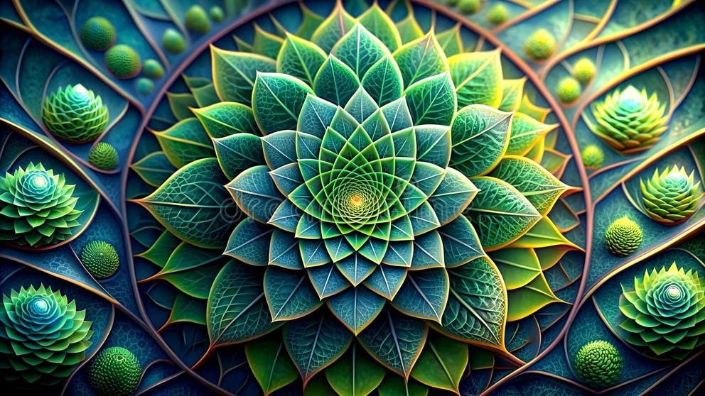 Organic Shapes and Mathematical Precision Merge in a Harmonious Visual ...