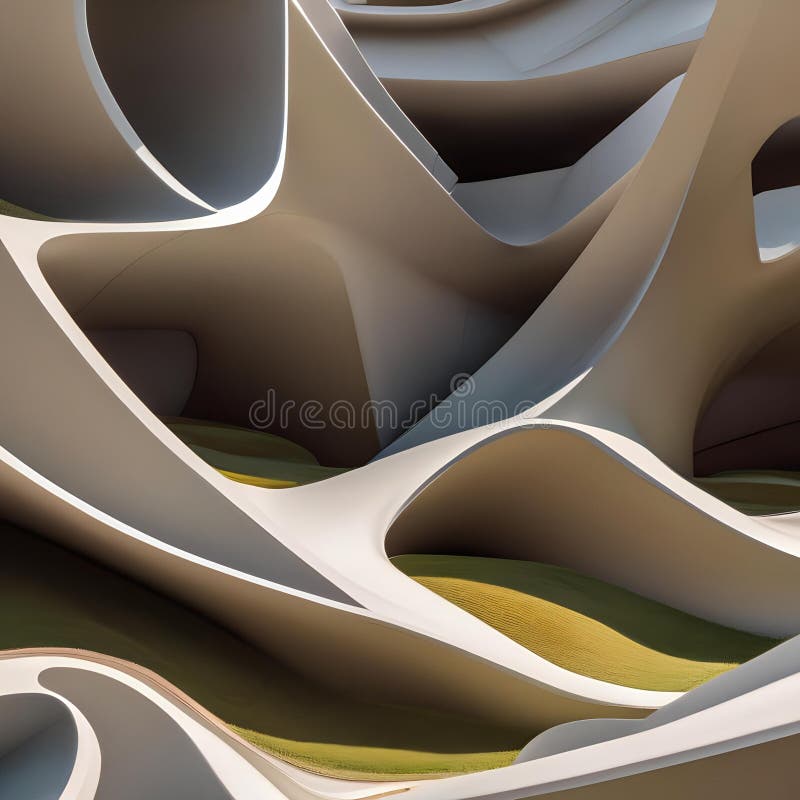 Organic Shapes Merging Seamlessly, Blurring the Boundaries of Form and ...