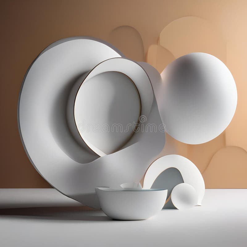 Organic Shapes Merging Seamlessly, Blurring the Boundaries of Form and ...