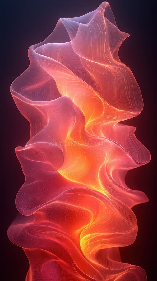 Organic Shapes Mimicking Energy Flows Stylized Thermal Patterns ...