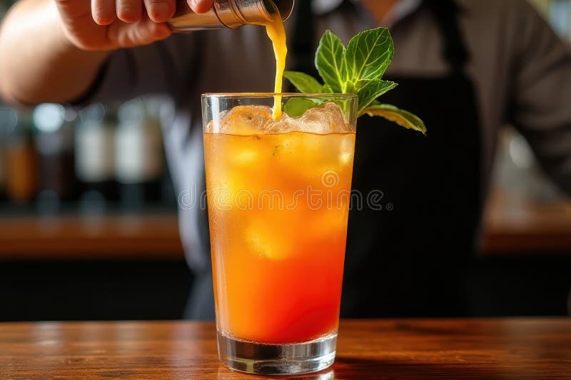 Organic Snake Fruit Juice Pouring Over Ice Cubes Stock Illustration ...