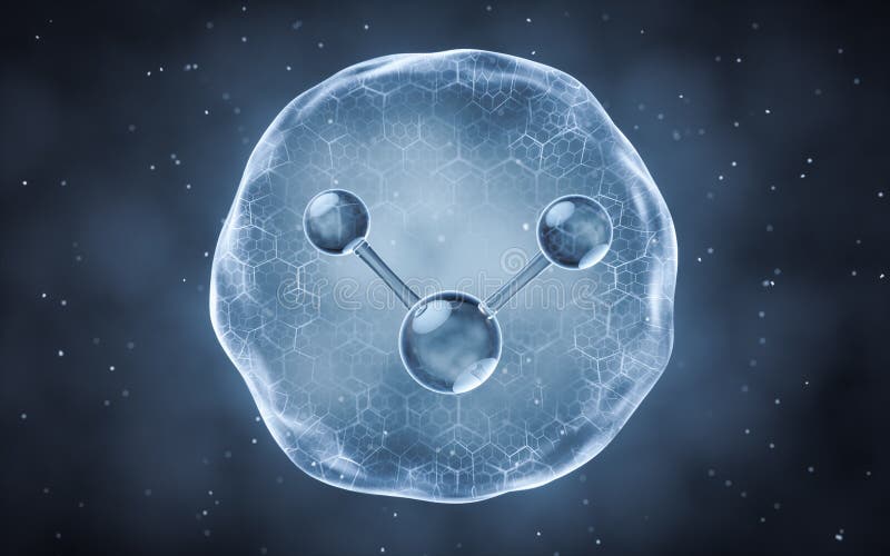 Organic Sphere with Molecule Inside, 3d Rendering Stock Illustration ...