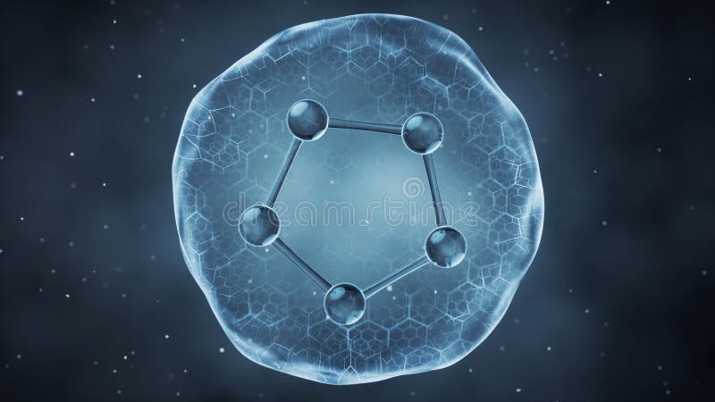 Organic Sphere with Molecule Inside, 3d Rendering Stock Footage - Video ...