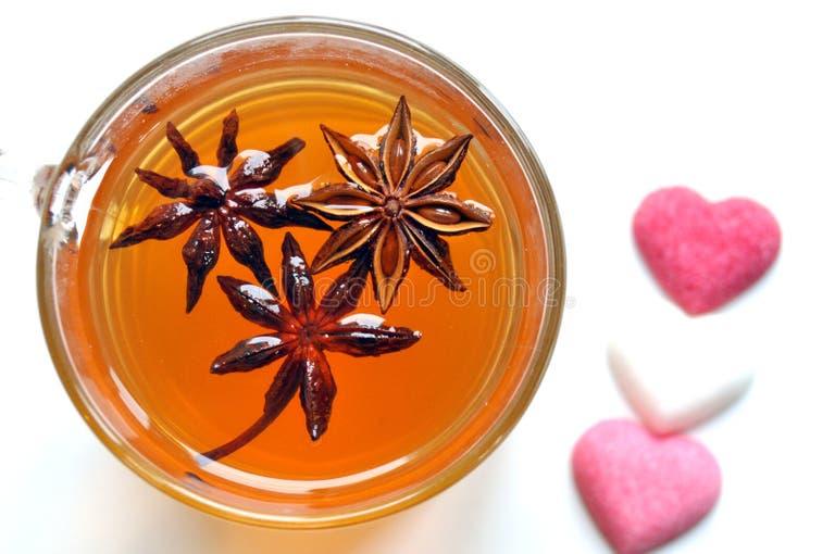 Organic Star Anise Tea on a White Background Stock Photo - Image of ...