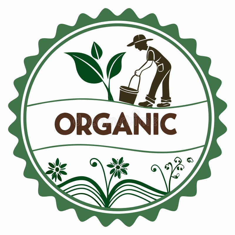 Organic Sticker Illustration Vector of an Organic Label Stock ...