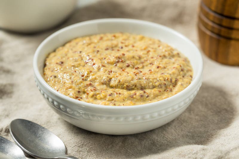 Organic Stone Ground Spicy Mustard Stock Image - Image of spicy ...