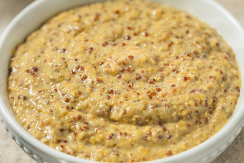 Organic Stone Ground Spicy Mustard Stock Image - Image of flavor, fresh ...