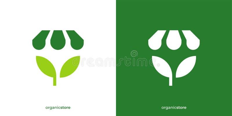 Creative Organic Store Logo Design Template. Stock Vector ...