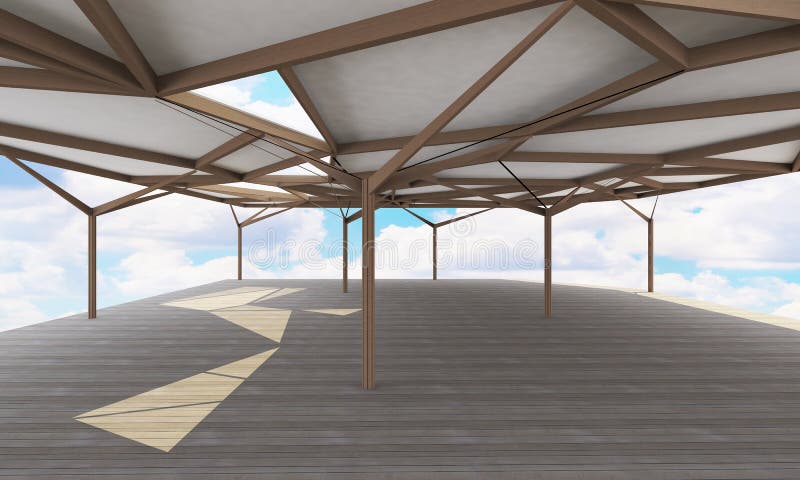 Organic Structure, Open Space Architecture Royalty Free Stock ...