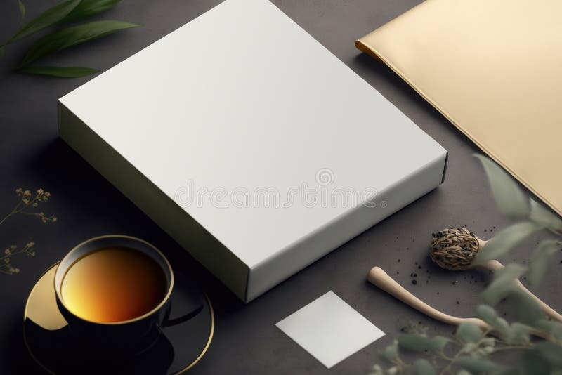 Organic Tea Branding and Packaging Mockup. AI Generation Stock ...