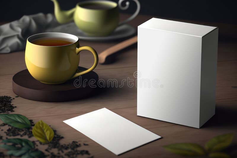 Organic Tea Branding and Packaging Mockup. AI Generation Stock ...