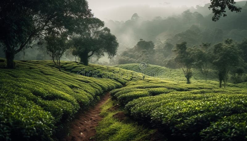 Organic Tea Crop Thrives in Tranquil Cameron Highlands Landscape ...