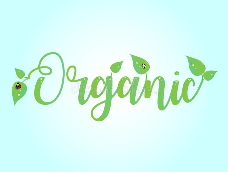 Organic Text Effect, Green Editable Font Style Stock Vector ...