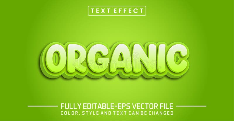 Organic Text Effect - Editable 3D Text Style Stock Vector ...
