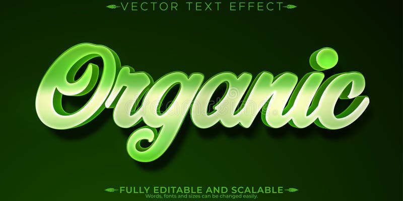 Organic Text Effect, Editable Natural and Eco-friendly Customizable ...