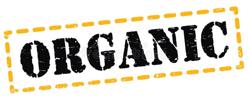 ORGANIC Text Written on Yellow-black Stamp Sign Stock Illustration ...