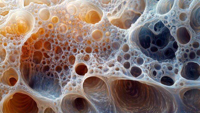 Close-Up of Intricate Bubble Patterns in Abstract Art, Generative Ai ...