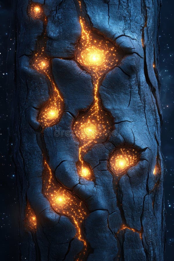 Organic Textures Mimicking Glowing Patterns of Bioluminescent Forests ...