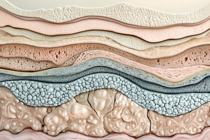 Organic Tissue Layers with Cellular Patterns and Textures Stock ...