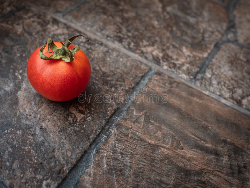 Organic Tomato on Stone Background. Healthy Nutrition Menu Stock Image ...