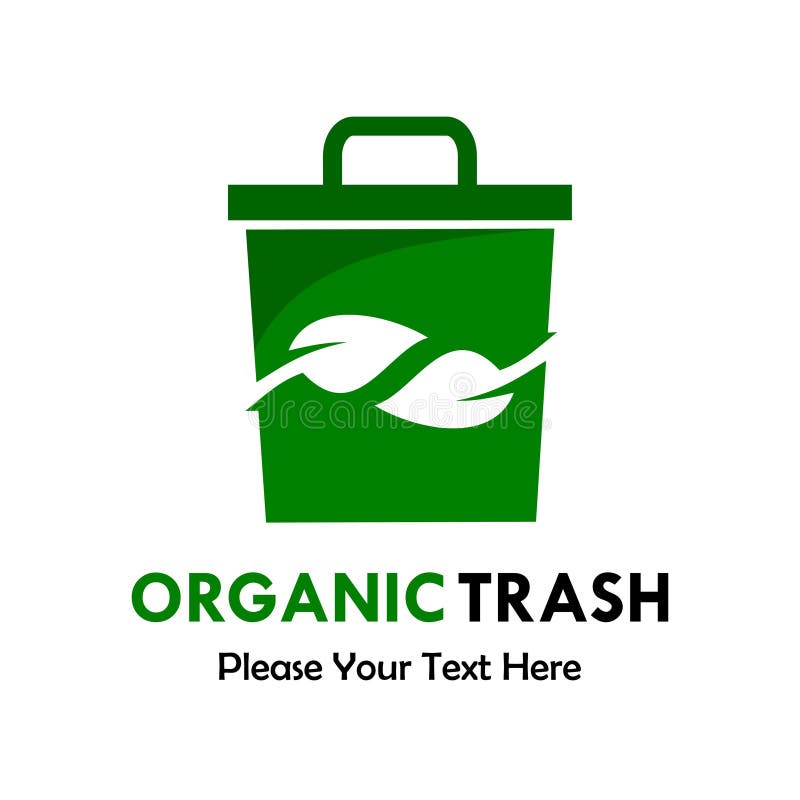 Organic trash logo stock vector. Illustration of black - 263714138