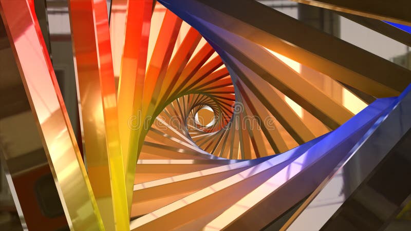 Organic Tunnel, 3d Abstract Tunnel. Glowing Neon Ring Light in Tunnel ...