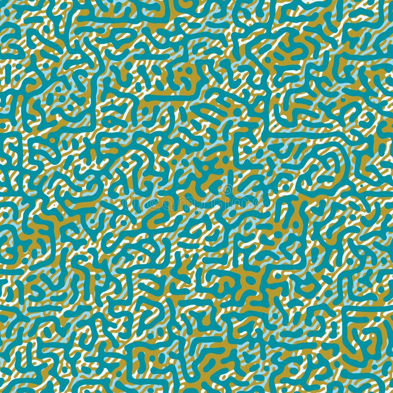 Organic Turing Reaction Diffusion Pattern Stock Vector Illustration