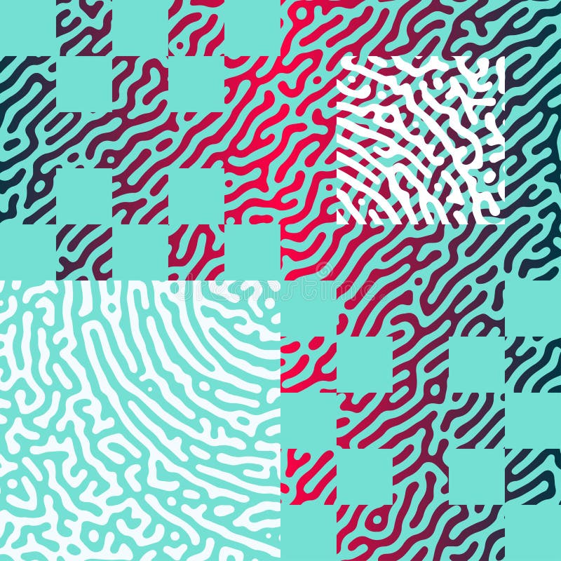 Organic Turing Reaction Diffusion Pattern Stock Vector Illustration