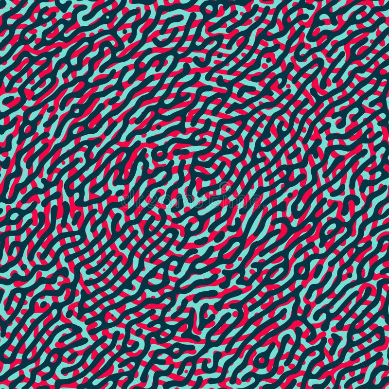 Organic Turing Reaction Diffusion Pattern Stock Vector Illustration