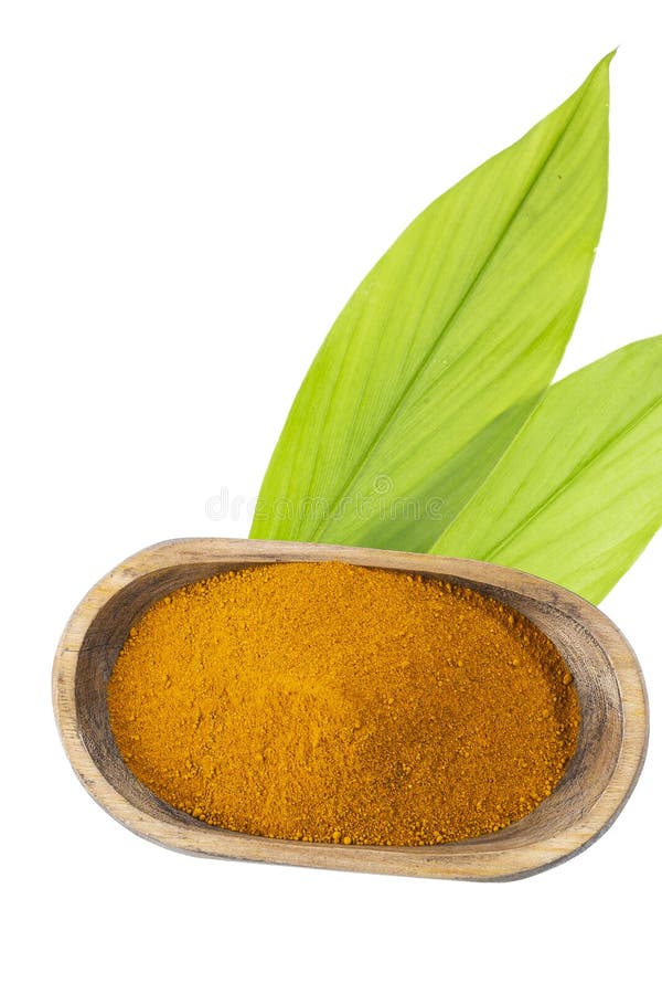 Organic Turmeric Powder - Curcuma Longa; Top View Stock Photo - Image ...