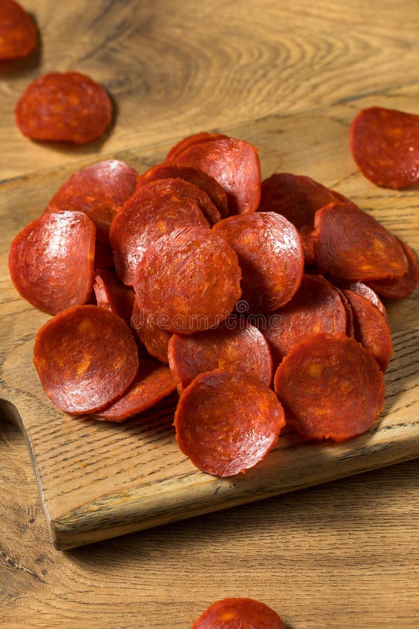 Pepperoni slices stock photo. Image of meat, slices, sliced - 27010740