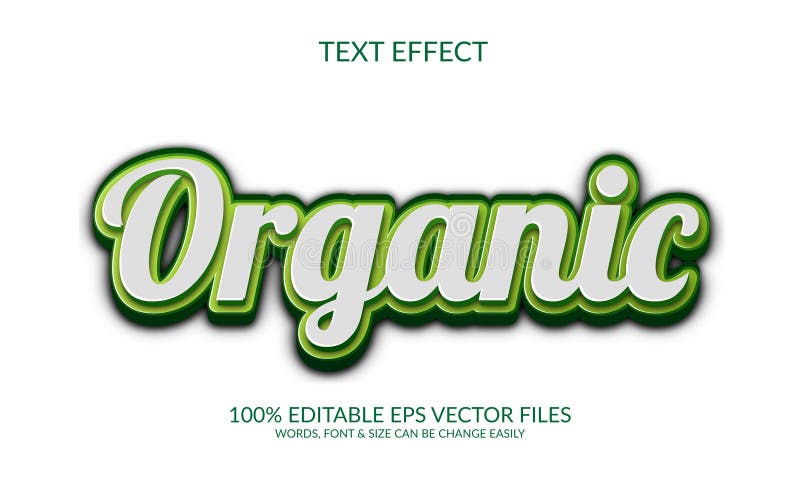 Organic Vector Eps 3d Test Effect Design. Stock Illustration ...