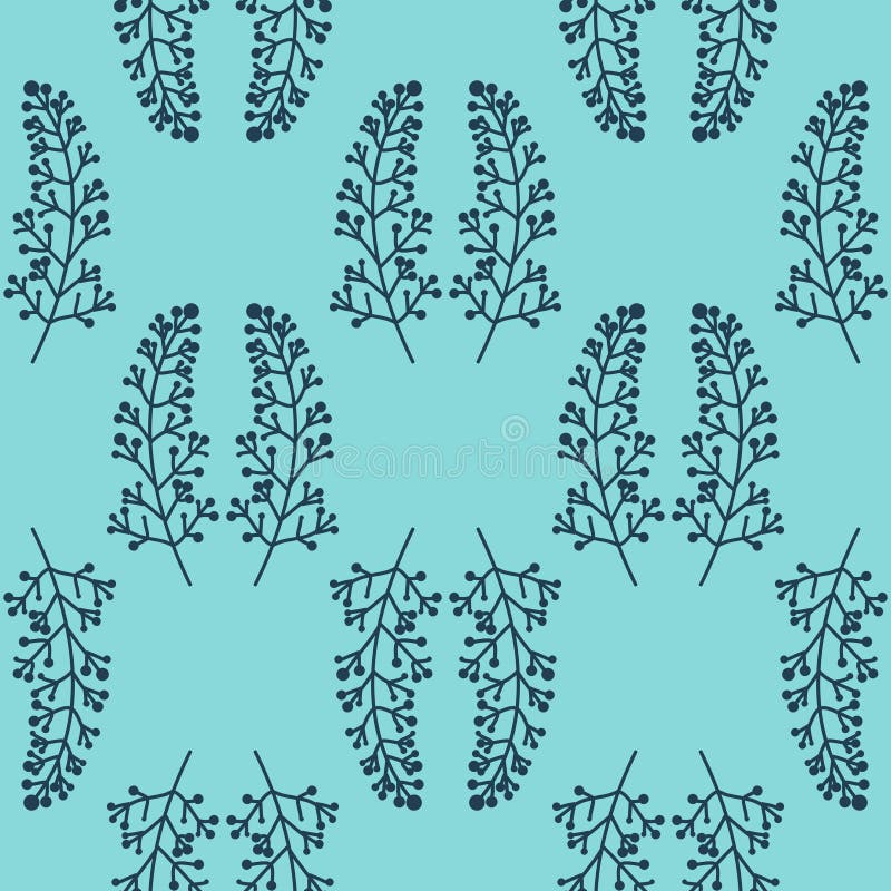 Organic Vegetable Pattern, Cute Sprig with Berries Repeat Seamless ...