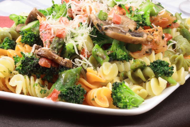 Organic vegetables pasta stock image. Image of onion, meatless - 5356919