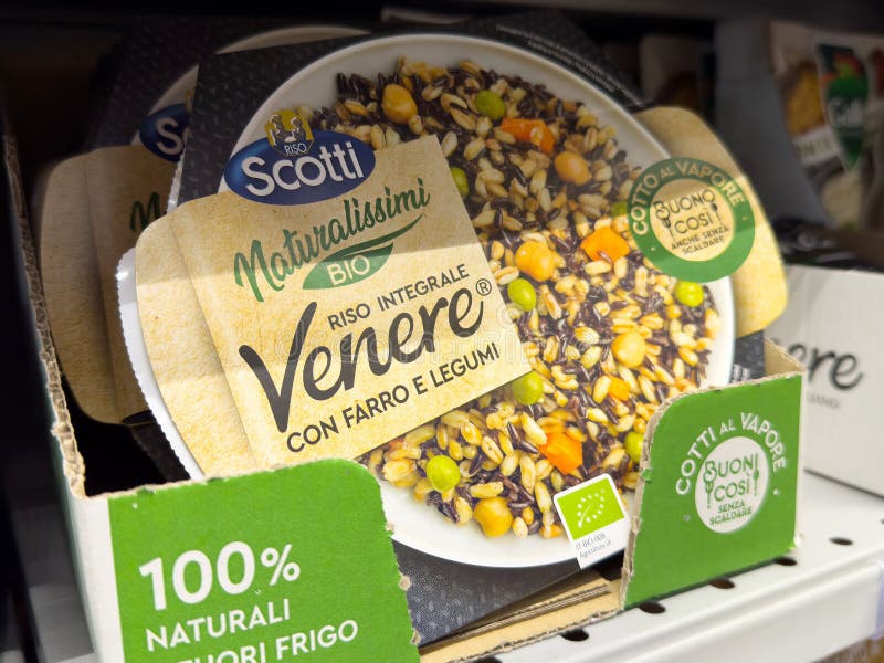 Organic Venere Rice with Spelt and Legumes Packaging Display on Shelf ...
