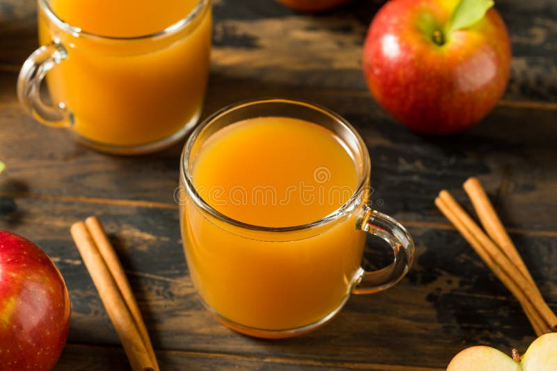 Organic Warm Apple Cider Cocktail Stock Image - Image of sweet ...
