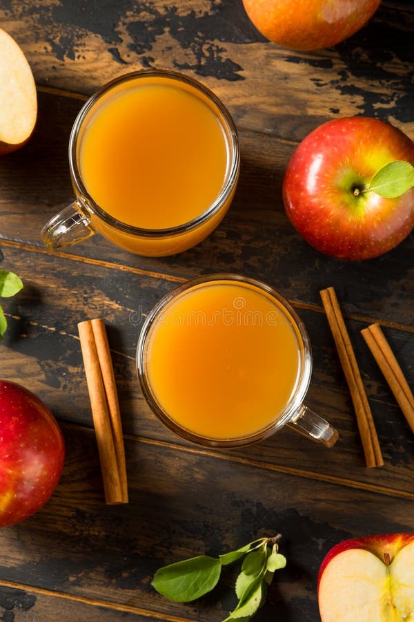Organic Warm Apple Cider Cocktail Stock Image - Image of fruit ...