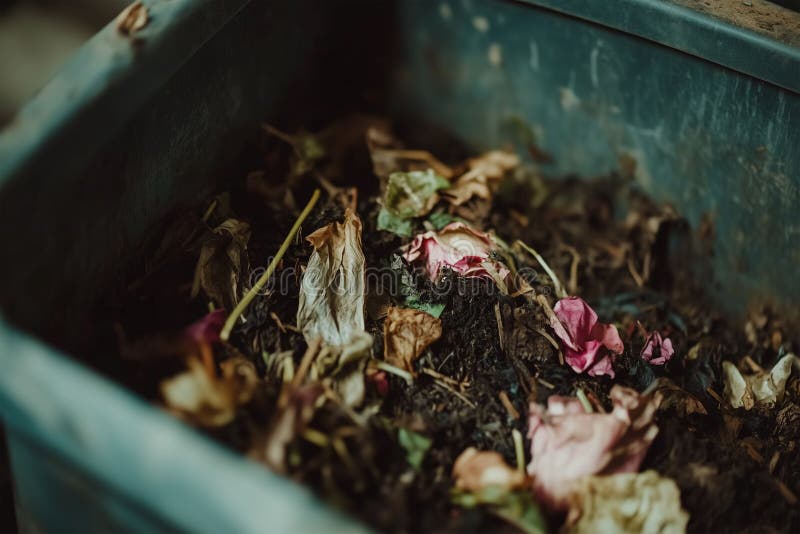 Organic Waste in a Compost Bin Ready for Decomposition and Nutrient ...