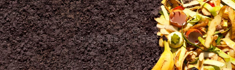 Organic Waste for Composting on the Soil. Stock Photo - Image of ...